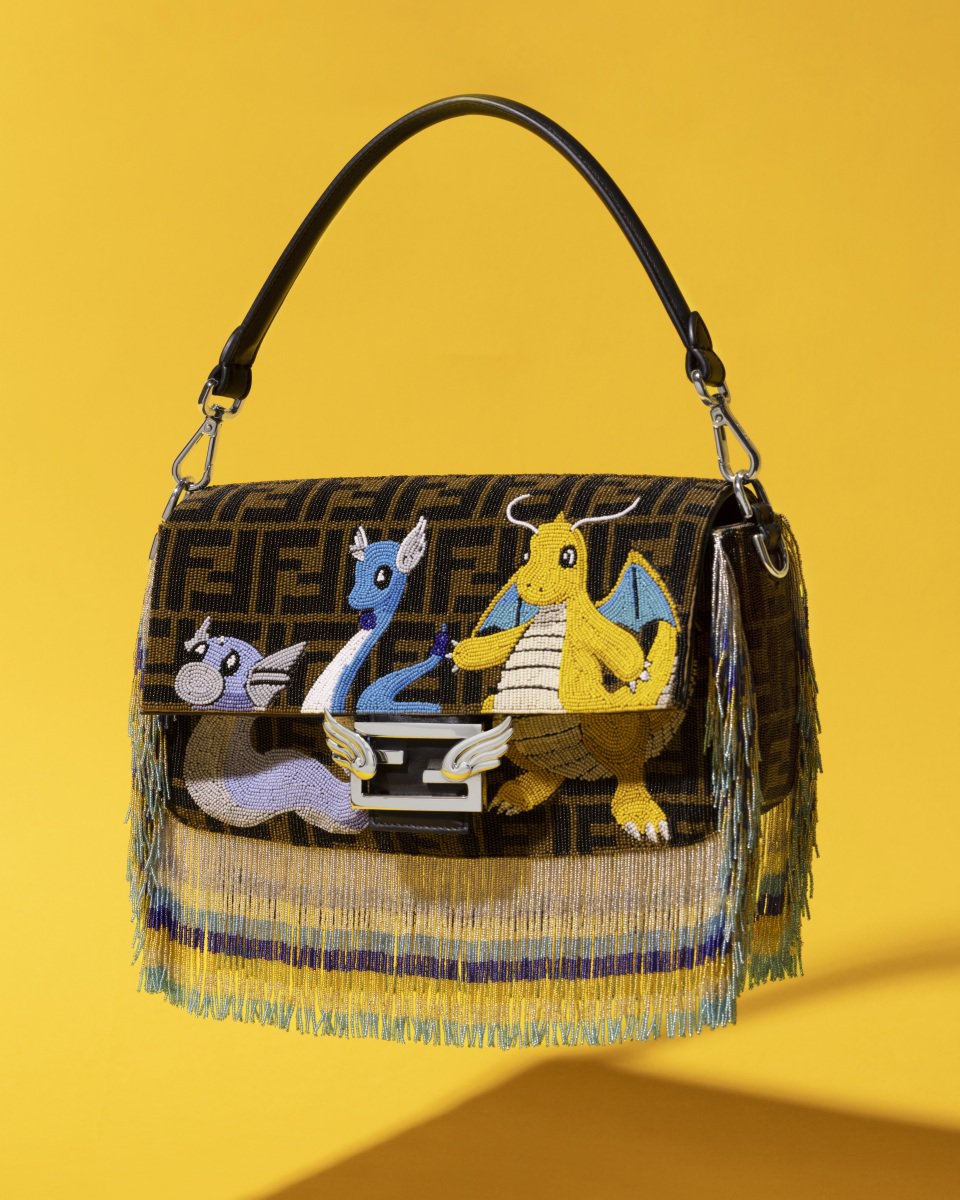 FENDI x FRGMT x POKÉMON_Baguette Embroidery Dratini-Dragonair-Dragonite ...